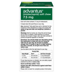 Advantus Dog Advantus Chewable Flea Treatment for Dogs 4 - 22 lbs. | 7 ct.