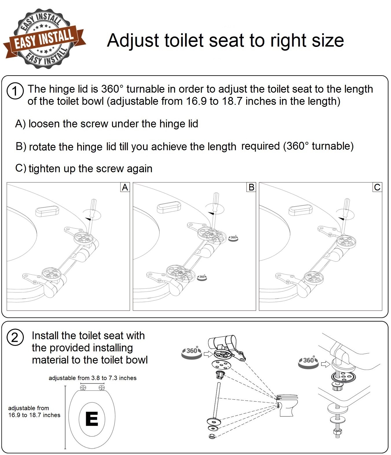 Sanilo Soft Close Toilet Seat ELONGATED, Quiet and Slow Close Lid and Seat, Strong Bumpers and Hinges, Ocean