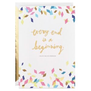 hallmark signature graduation card (every end is a beginning ralph waldo emerson quote)