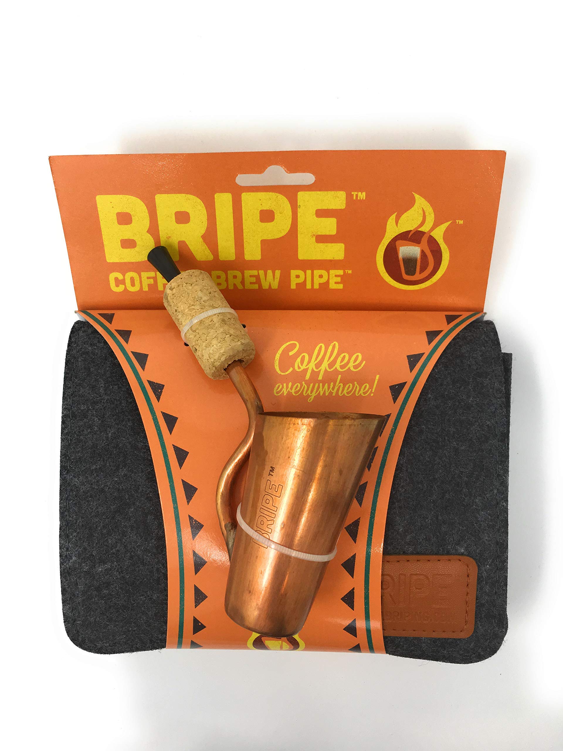 Bripe Coffee Brew Pipe Kit, Portable Espresso or Tea Maker for Traveling, Torch Lighter Included