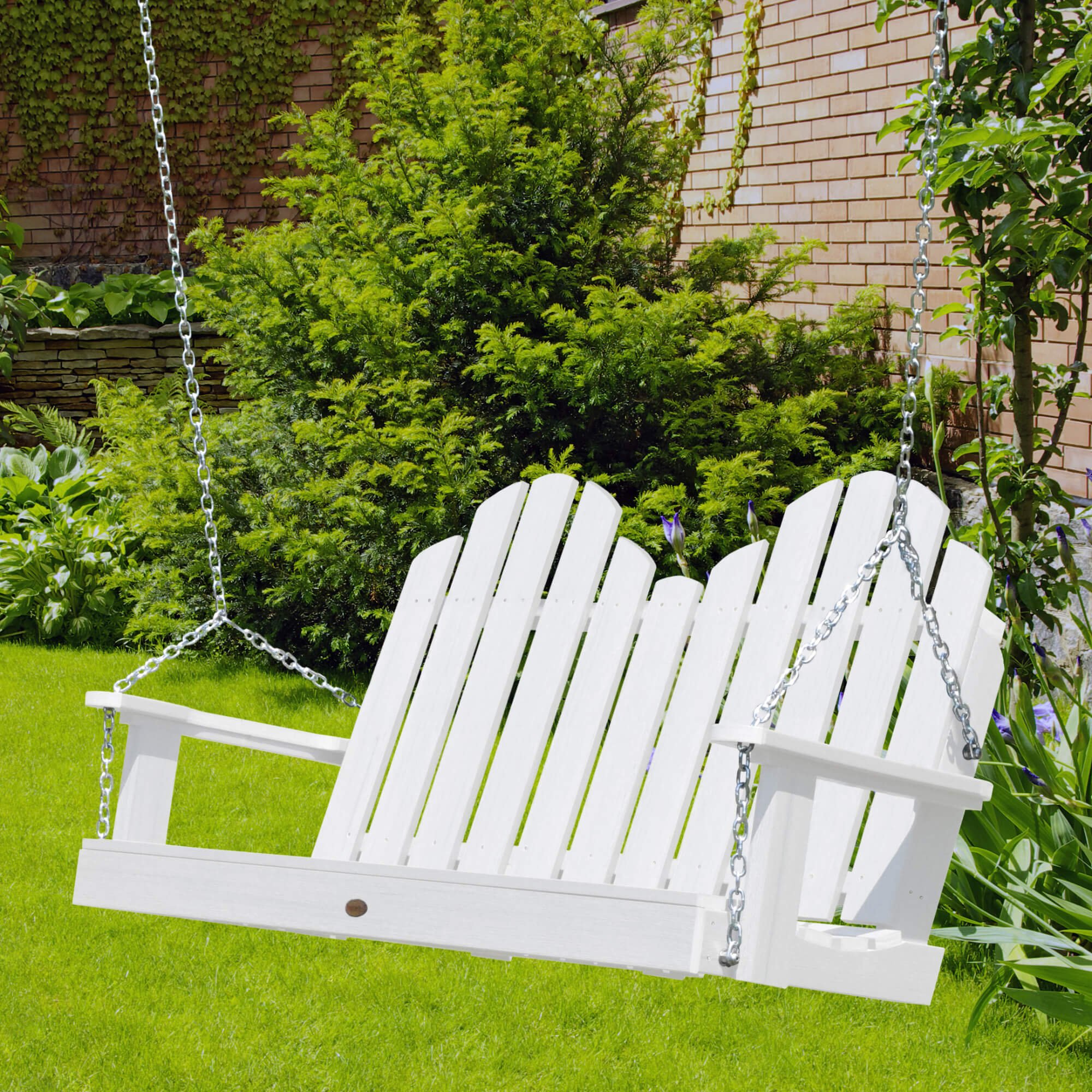 Highwood Classic Westport Adirondack Porch Swing, 4 Feet, White