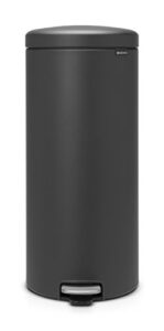 brabantia newicon pedal bin with plastic insert, dustbin, step trash can, mineral infinite grey, 30 l, 114663