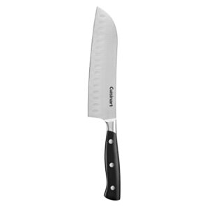 cuisinart c77tr-7san triple rivet collection 7" santoku knife, black