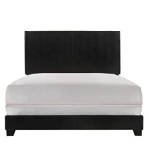 Crown Mark Erin Upholstered Panel Bed in Black, Full