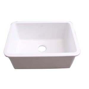 orabella 27″ drop-in/undermount fireclay kitchen sink 26-1/2" w x 19" d x 11" h