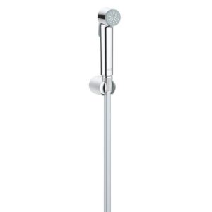 grohe vitalio trigger spray 30 - wall holder set with trigger control hand shower (hand shower 36mm, twistfree shower hose 1.25m, wall shower holder 40mm), high pressure min. 1.0 bar, chrome, 26175001