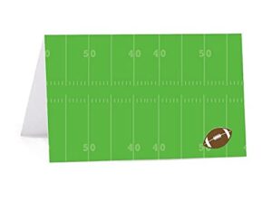 andaz press birthday printable table tent place cards, football touchdown! party, 20-pack