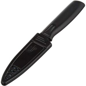 Mercer Culinary Non-Stick Paring Knife with ABS Sheath, 4 Inch, Black, 1 Pack