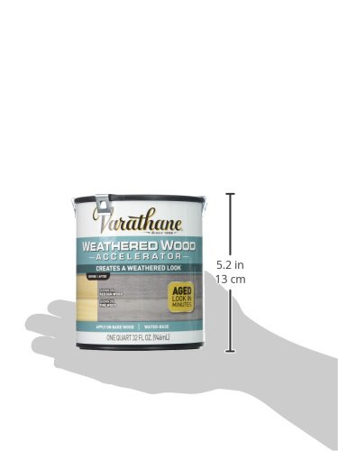 Varathane 313835 Weathered Wood Accelerator, Quart, Gray