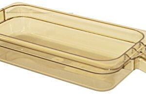 Carlisle FoodService Products 30860HH13 StorPlus High Heat Food Pan With 2 Handles, 2.5" Deep, Third Size, Amber, 1/3 Size (Pack of 6)