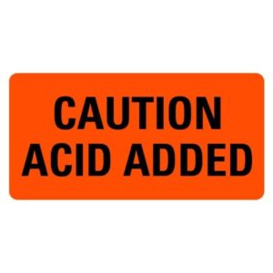 labelvalue caution acid added medical labels lv-mqc1