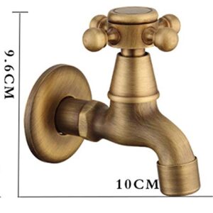 SIDERIT Bathroom Lavatory Wall Mounted Faucet Bathtub Bronze Single Cold Taps Mop Pond Garden Kitchen Sink Faucet