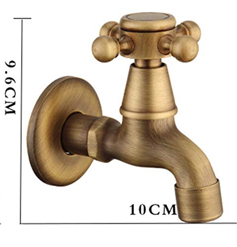 SIDERIT Bathroom Lavatory Wall Mounted Faucet Bathtub Bronze Single Cold Taps Mop Pond Garden Kitchen Sink Faucet