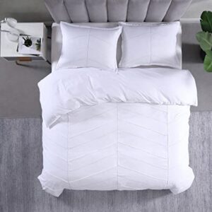 City Scene - King Size Duvet Cover Set, Smooth & Soft Bedding with Matching Shams, Modern Home Decor (Courtney White, King)