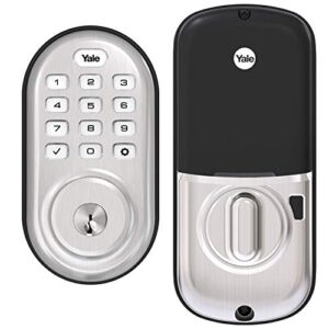 yale security assure lock - keypad door lock in satin nickel