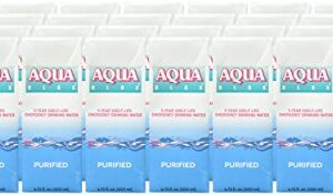 Aqua Blox 200ml Water Supply (32 Pack), Purified Emergency Drinking Water, 5-Year Shelf LIfe, Emergency Preparedness Supplies for Disasters, Camping, Earthquake, Flood, No Additives or Preservatives