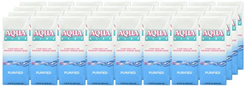 Aqua Blox 200ml Water Supply (32 Pack), Purified Emergency Drinking Water, 5-Year Shelf LIfe, Emergency Preparedness Supplies for Disasters, Camping, Earthquake, Flood, No Additives or Preservatives