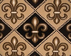 PRO RUGS Fleur DE LIS New Orleans Design Modern Area Rug (5 FEET X 7 FEET)