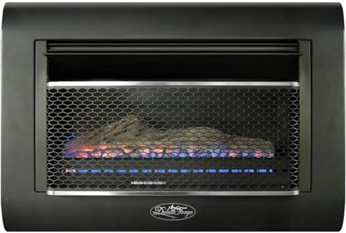 Duluth Forge Ventless Linear Wall Gas Fireplace - 26,000 BTU, T-STAT, Model DF300L