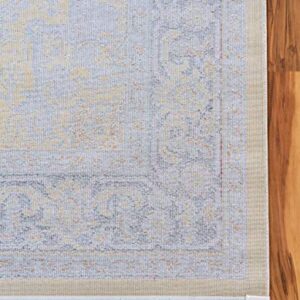 Unique Loom Baracoa Collection Area Rug - Prado (5' 5" x 8' Rectangle, Yellow/ Ivory)