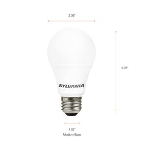 SYLVANIA LED Light Bulb, 100W Equivalent A19, Efficient 14W, Frosted Finish, 1500 Lumens, Bright White - 4 Pack (78102)