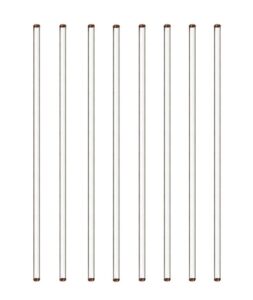 burry life science glass stick 12" length stir rod with both ends round 8pcs/pk