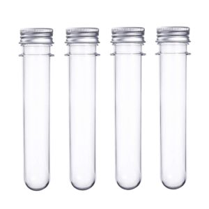 ueetek 12pcs 40ml plastic test tubes with screw caps(transparent)