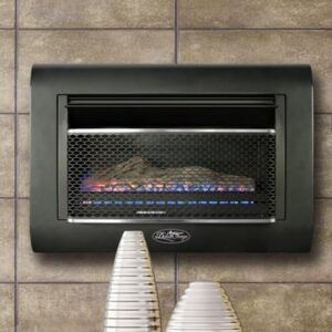 Duluth Forge Ventless Linear Wall Gas Fireplace - 26,000 BTU, T-STAT, Model DF300L