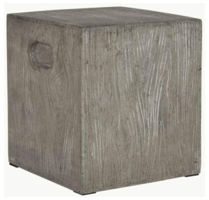 safavieh outdoor collection cube modern dark grey concrete accent table (fully assembled)