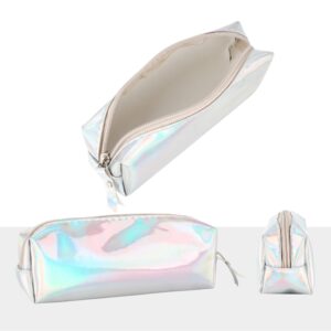 Aisa Pencil Case Holographic Zipper Pen Bags Cosmetics Bags