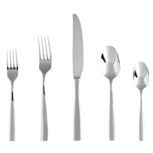 Fortessa Lucca Flatware Set, 20-Piece, Polished Stainless