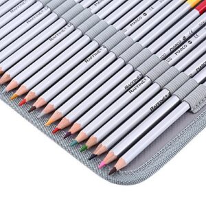 Yosoo 150 Slots PU Leather Fabric Pencil Case Large Capacity Zippered Pen Bag Pouch With Handle S Multi-Layer Art Pencils Storage Organizer Stationary Case, Black