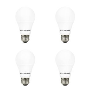 SYLVANIA LED Light Bulb, 100W Equivalent A19, Efficient 14W, Frosted Finish, 1500 Lumens, Bright White - 4 Pack (78102)