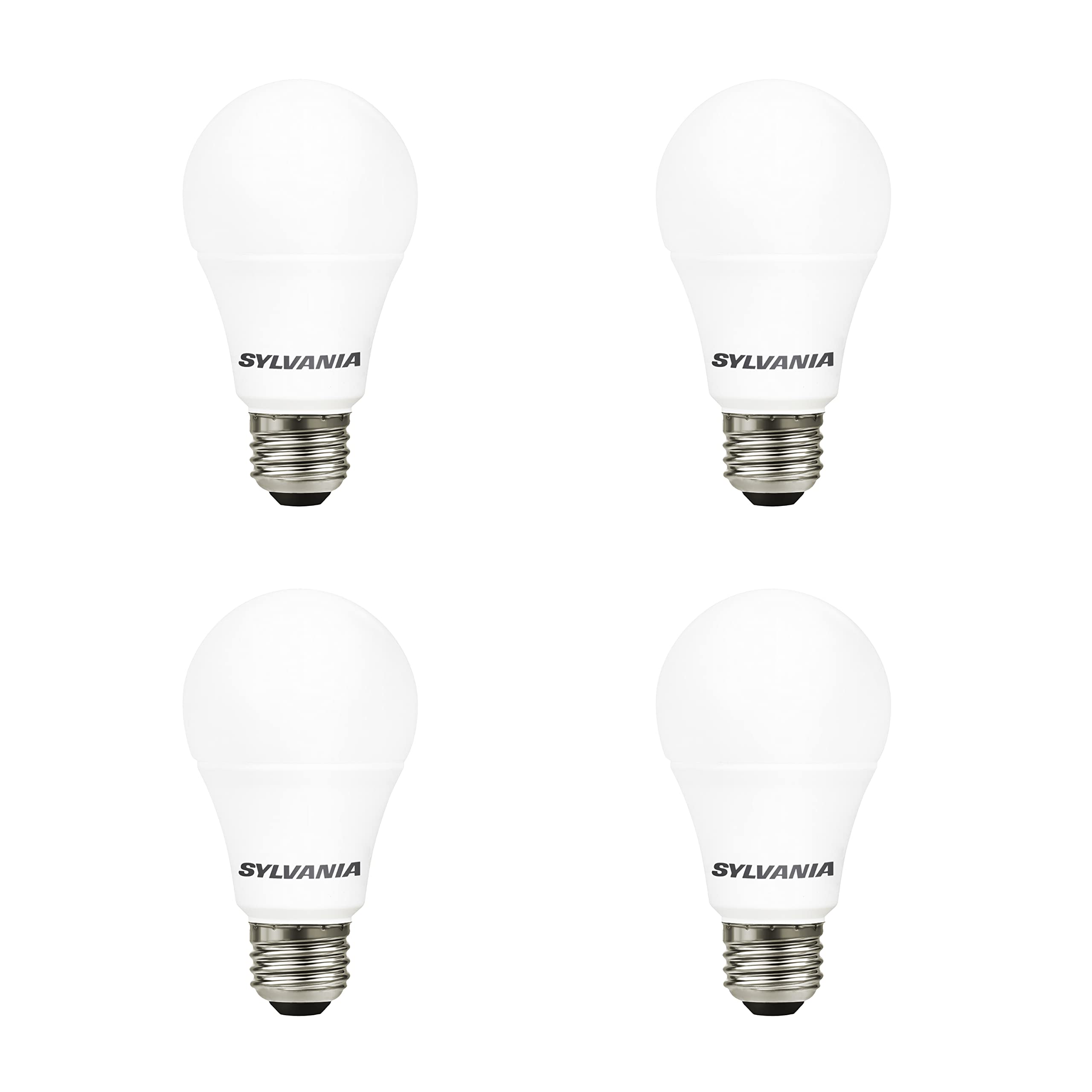 SYLVANIA LED Light Bulb, 100W Equivalent A19, Efficient 14W, Frosted Finish, 1500 Lumens, Bright White - 4 Pack (78102)