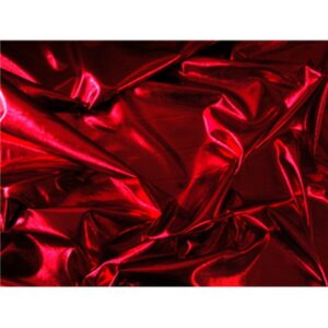 4 way stretch lame metallic spandex fabric (red)