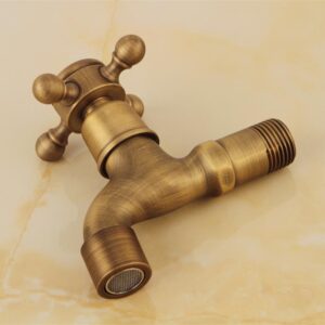 SIDERIT Bathroom Lavatory Wall Mounted Faucet Bathtub Bronze Single Cold Taps Mop Pond Garden Kitchen Sink Faucet