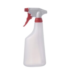 consolidated plastics leakproof spray bottle with red sprayer, hdpe, natural, 22oz, 12 piece