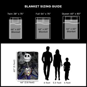 Disney's The Nightmare Before Christmas, "Dark Creep" Micro Raschel Throw Blanket, 46" x 60", Multi Color