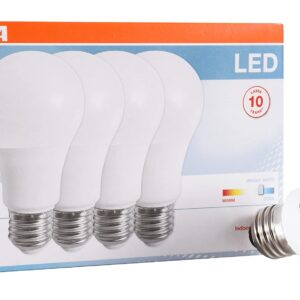 SYLVANIA LED Light Bulb, 100W Equivalent A19, Efficient 14W, Frosted Finish, 1500 Lumens, Bright White - 4 Pack (78102)