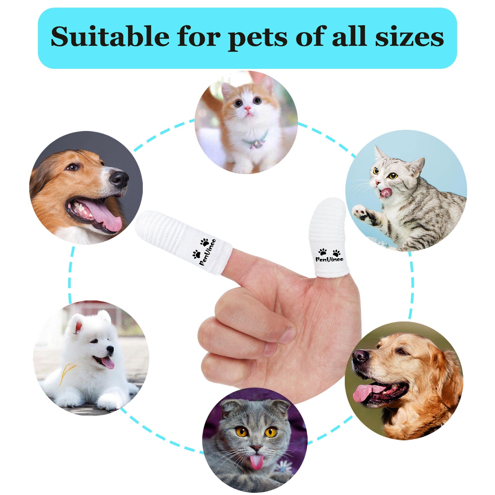 20 PCS Pet Dog Soft Toothbrush Dog Toothbrush Finger Toothbrush pet Toothbrush Small to Large Dogs