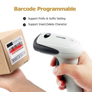 Wireless USB Barcode Scanner,Symcode Handheld Automatic CCD Barcode Scanner Reader 2.4GHz Wireless & USB2.0 Wired, Support Mac OS X, Android, Windows 10 and IOS 9