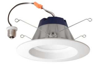 sylvania 74292 sylvania ultra led rt5/6 gimbal (recessed downlight kit), 10w, replaces 65w incandescent, plastic bulbs, 4000k cool white, dimmable down to 10%, 50, 000 hours