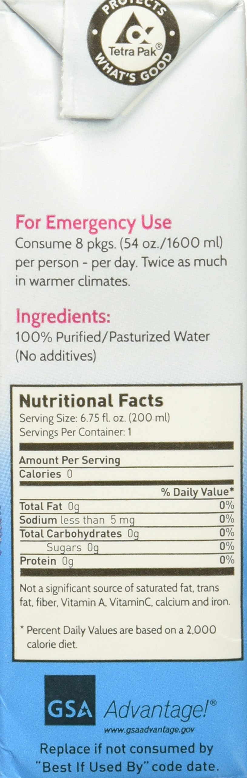 Aqua Blox 200ml Water Supply (32 Pack), Purified Emergency Drinking Water, 5-Year Shelf LIfe, Emergency Preparedness Supplies for Disasters, Camping, Earthquake, Flood, No Additives or Preservatives