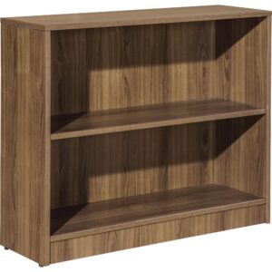 lorell walnut laminate bookcase, 29.5" x 36" x 12"