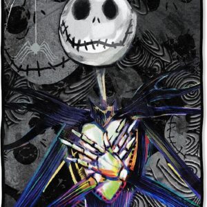 Disney's The Nightmare Before Christmas, "Dark Creep" Micro Raschel Throw Blanket, 46" x 60", Multi Color