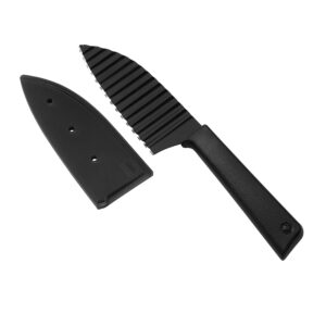 kuhn rikon 26701 rikon colori+ krinkle cut garnish knife, black, 1