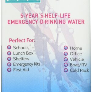 Aqua Blox 200ml Water Supply (32 Pack), Purified Emergency Drinking Water, 5-Year Shelf LIfe, Emergency Preparedness Supplies for Disasters, Camping, Earthquake, Flood, No Additives or Preservatives