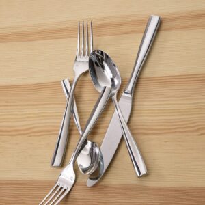 Fortessa Lucca Flatware Set, 20-Piece, Polished Stainless