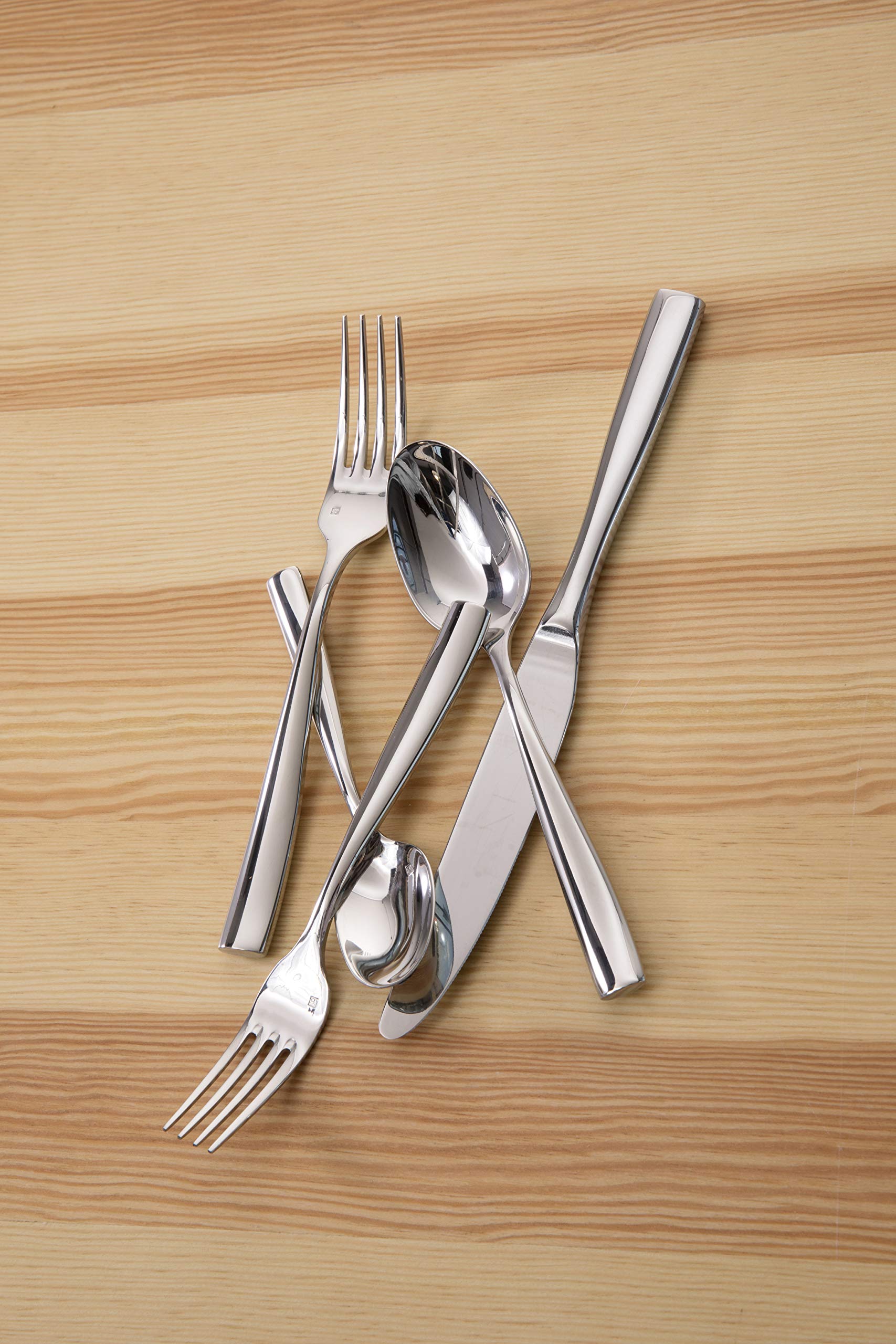 Fortessa Lucca Flatware Set, 20-Piece, Polished Stainless