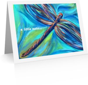 dragonfly note cards (12 foldover cards and envelopes) butterfly thank you cards